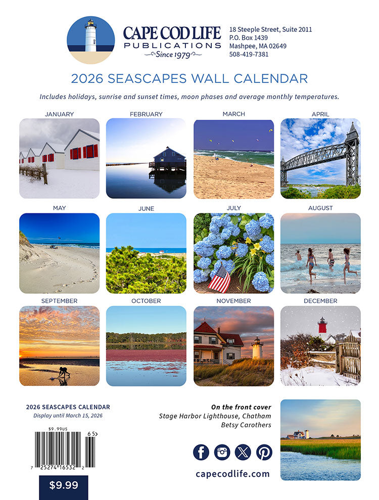 2026 Seascapes Calendar – Cape Cod Life Shop